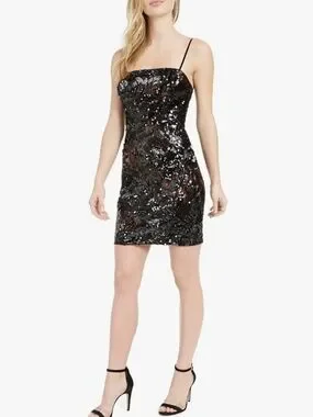 Guess | Dresses | Guess Black Sequin Mini Dress | Poshmark